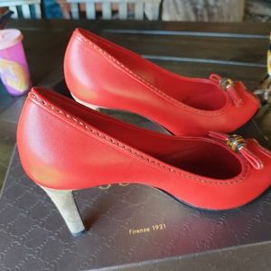 Gucci | Shoes | Gucci Heels In Red | Poshmark